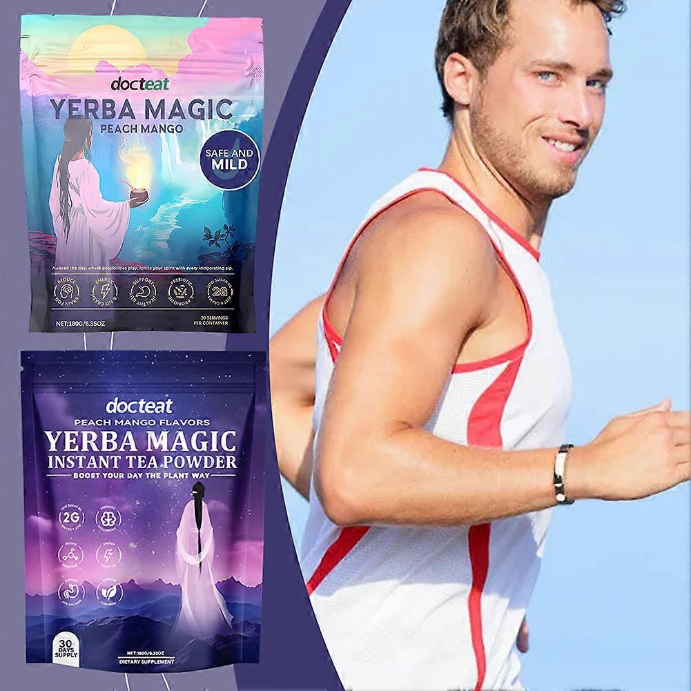 Yerba Mate Instant Tea Powder, Peach Mango Flavors, Natural Tea Mate ...