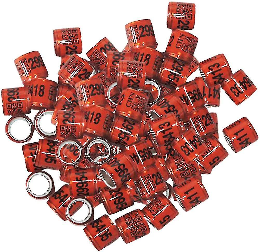 100 Count 8mm Racing Pigeon Rings: Poultry Foot Ring Ribbons For ...