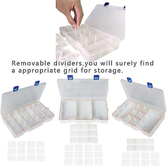 Plastic Organizer Container Storage Box Adjustable Divider Removable ...