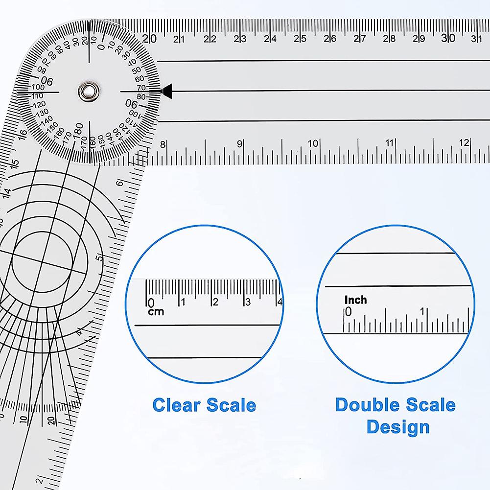 Protractor Pack Of 5 Protractor Angle Spinal Ruler Orthopaedic Ruler ...