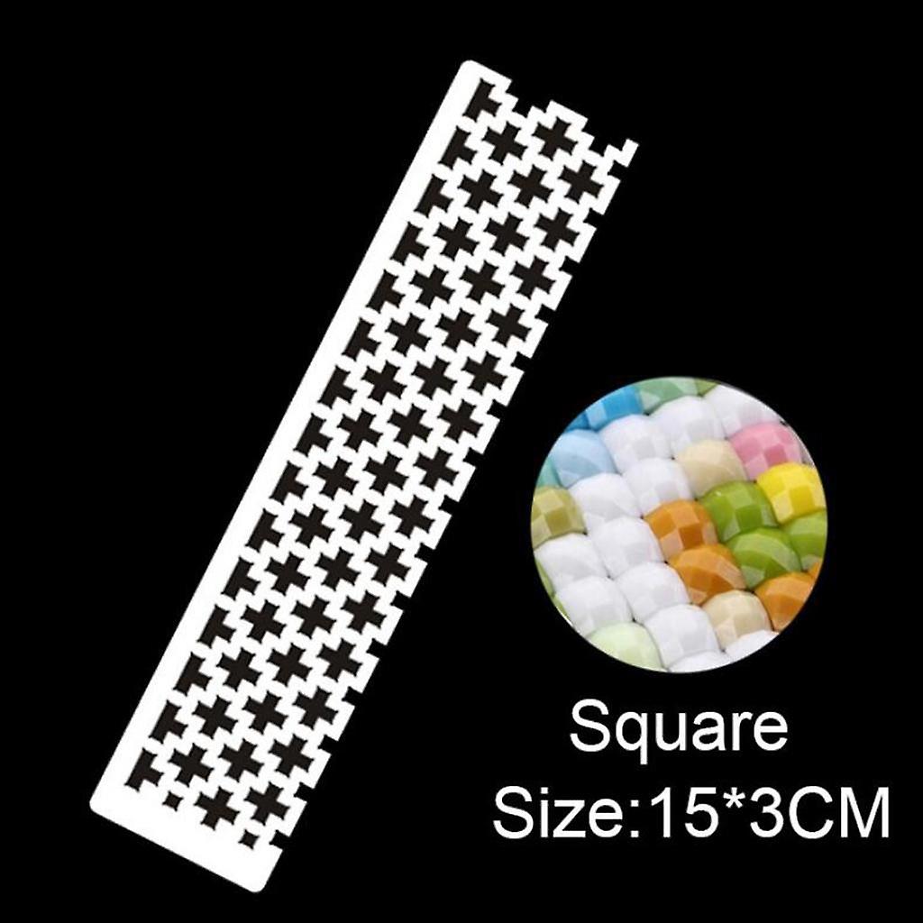 2x DIY 5D Diamond Painting Ruler Cross Embroidery Stainless Steel Ruler ...