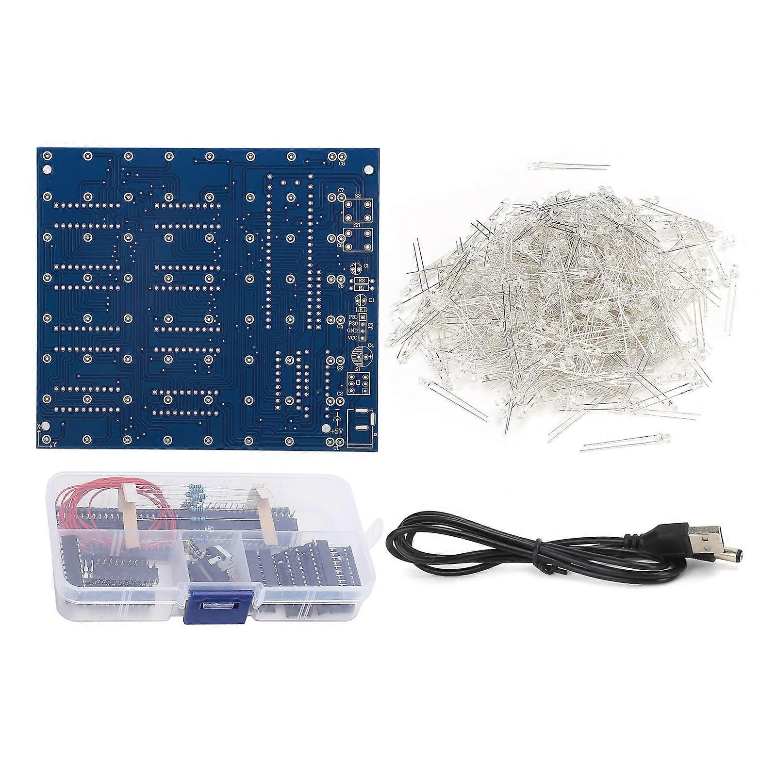 DIY 8x8x8 3D LED Cube Light Kit with Blue Ray | Fruugo UK