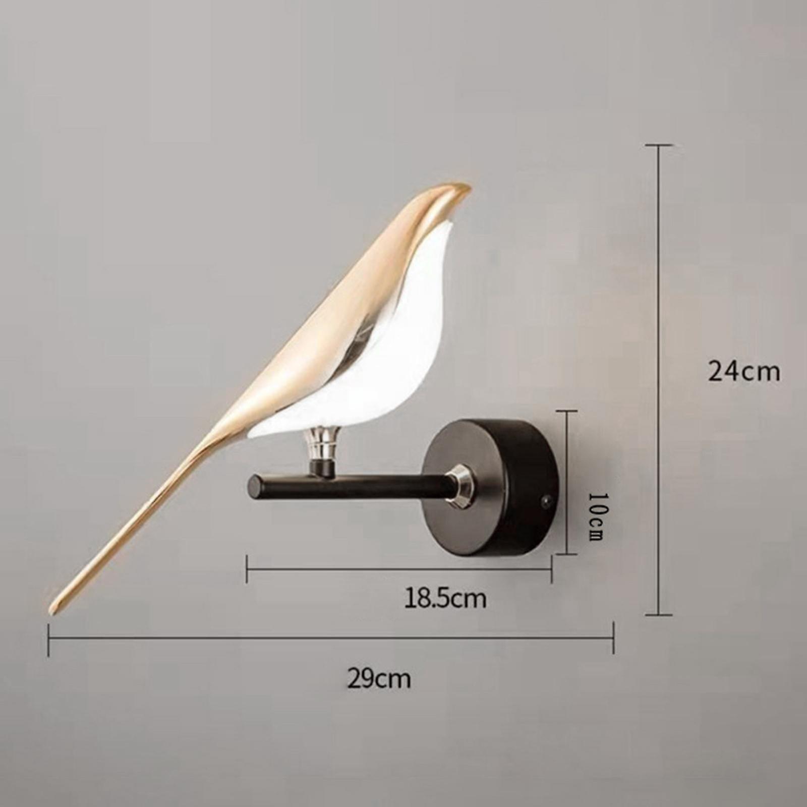 Bird Wall Sconce Wall Lamp Bedside Acrylic Lampshade LED Wall Light ...