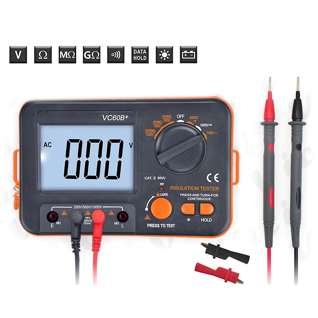 Digital Insulation Resistance Tester MegOhm Meter 250V 500V 1000V ...
