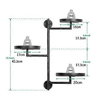 Rotating Window Plant Shelves, 3-Tier Metal Plant Stand Indoor, Black ...