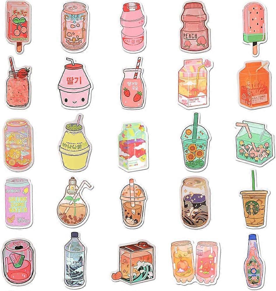 50 Pieces Cartoon Stikers Waterproof Scrapbook Stickers Aesthetic ...