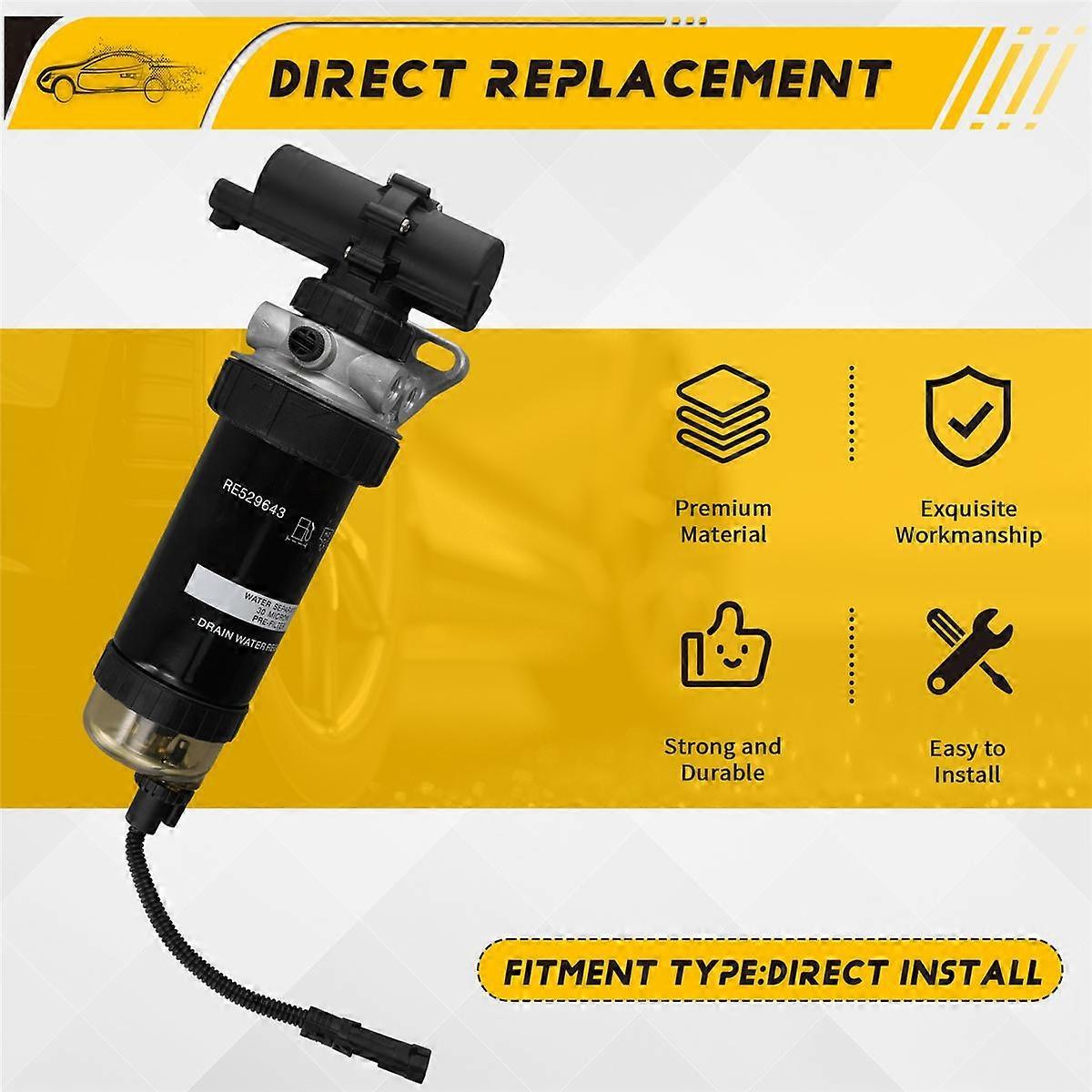 Fuel Filter Assembly RE529643 Engine Fuel Water Separator Assembly for ...