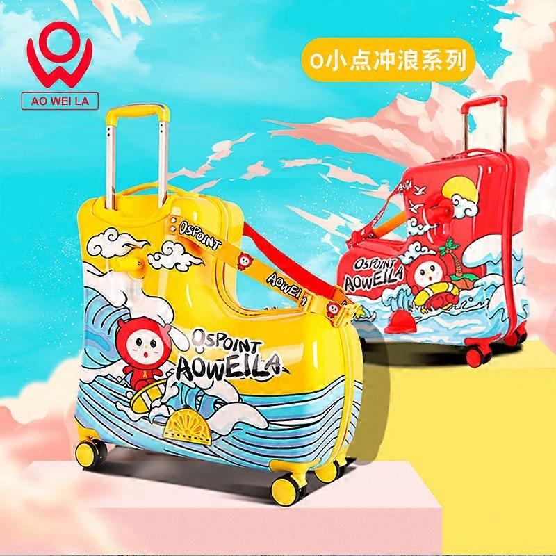 Resa Barn Bagage Tecknad Ridvagn Väska Barnens Ridning Resväska Kan ...