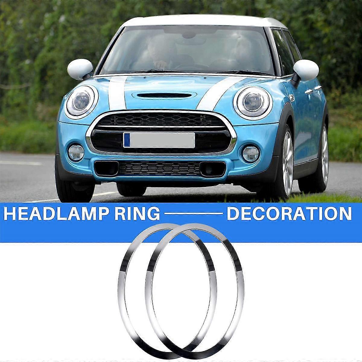 compatible with F55 F56 F57 03-18 Chrome Left Right Front Headlights ...
