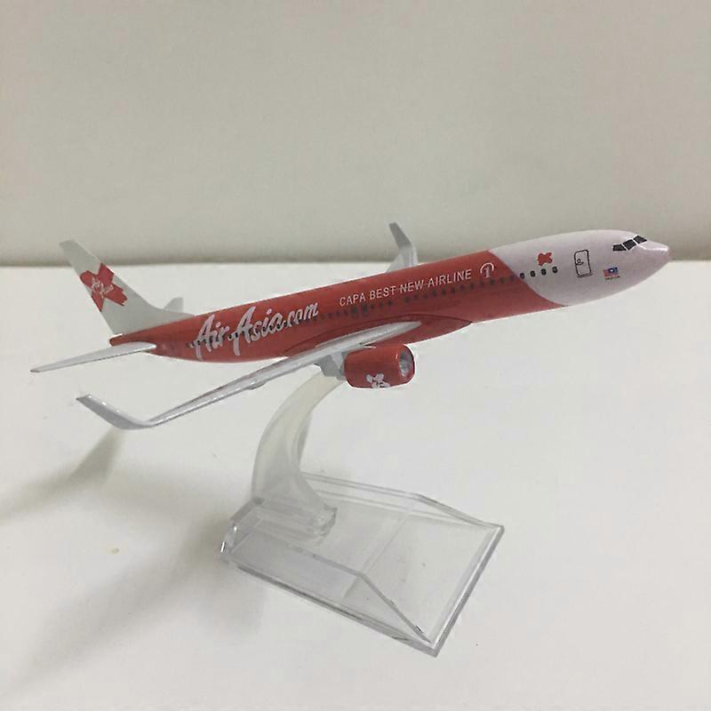 JASON TUTU 16cm Plane Model Airplane Model Air Asia Boeing 737 Aircraft ...