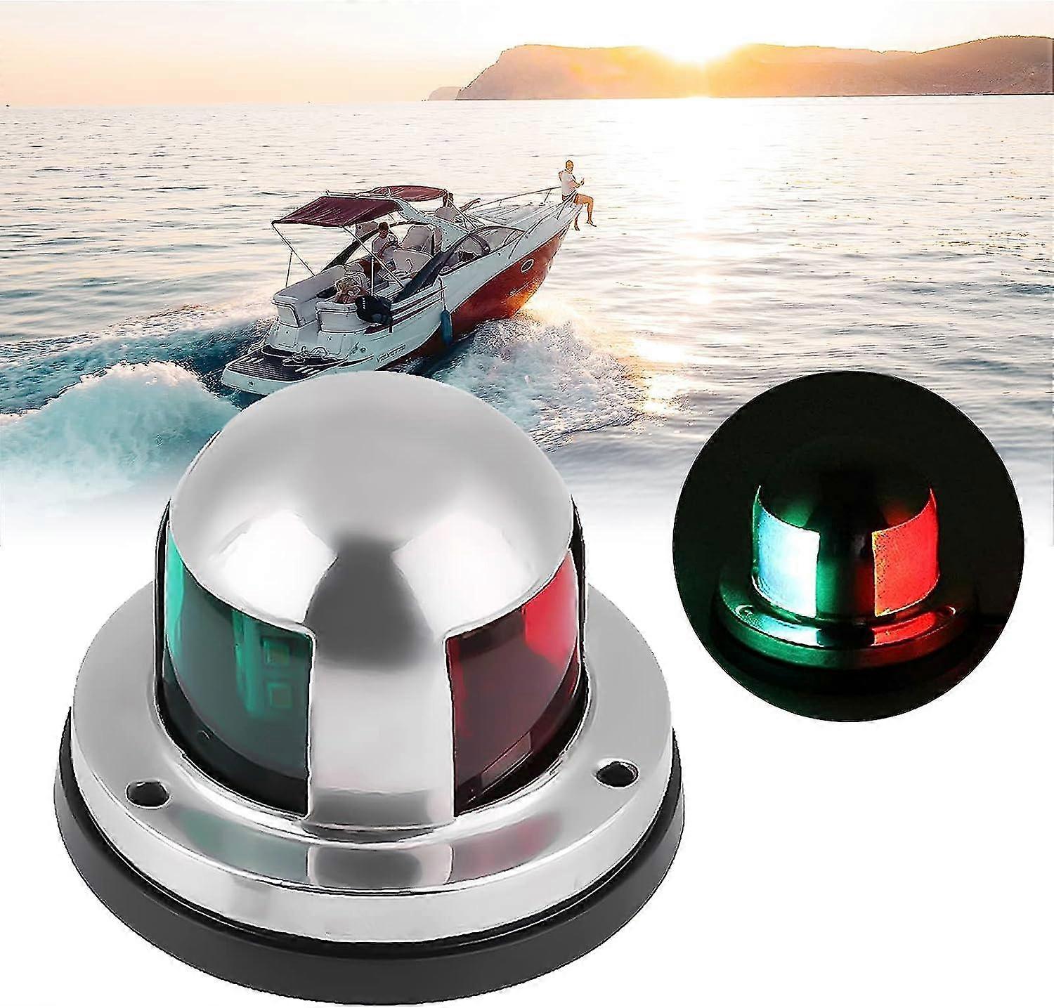 Led Navigation Lights Bi-color Red And Side Lights Stainless Steel 12v ...