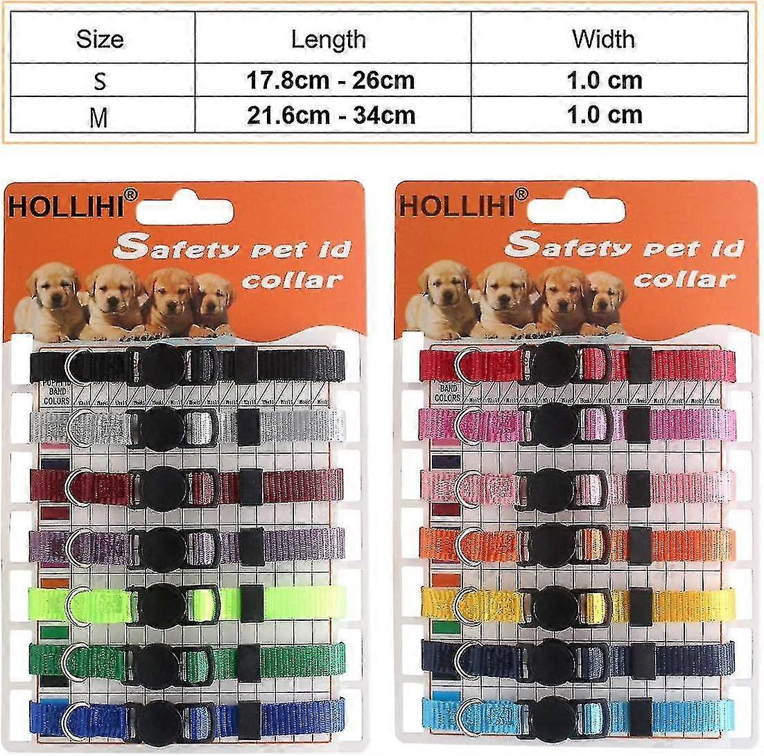 14 Pcs Soft Nylon Puppy Whelping Id Collars - Adjustable Breakaway ...