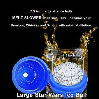 Death Star Ice Cube Mold 6 Pack Silicone Star Wars Ice Molds Sphere Big ...