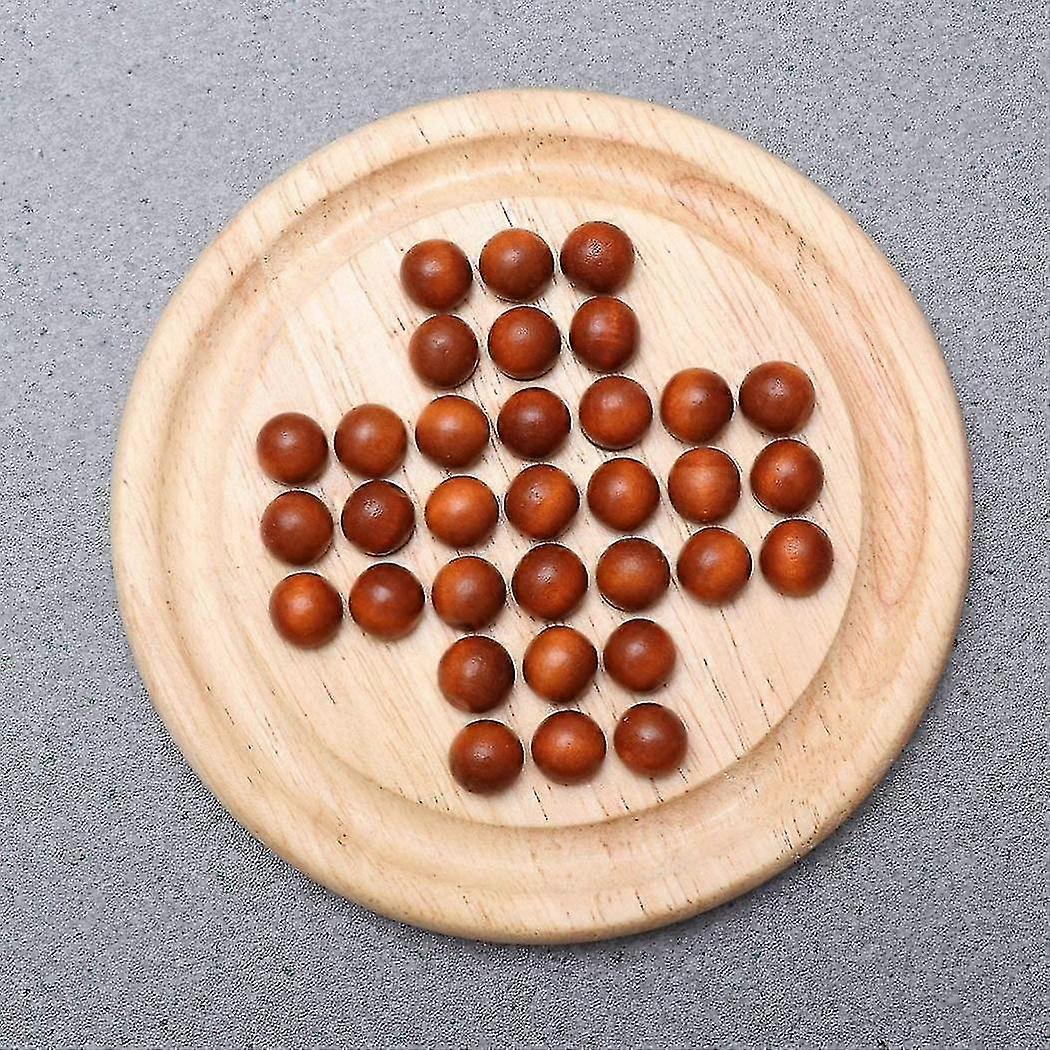 Wooden Solitaire Board Game Solitaire Chess Wooden Bead Challenge ...