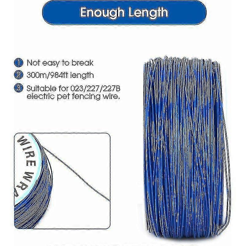 Pet Fence Wire 300m/984ft Electric Fence Coil Wire For Dogs Underground ...