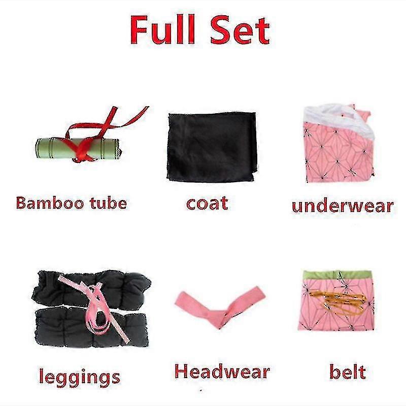 Demon Slayer Kamado Nezuko Costume Outfits Anime Set | Fruugo CA