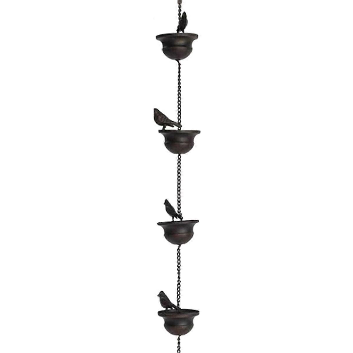 Bird Rain Chain Decorative Metal Rainwater Collection Chain Outdoor ...