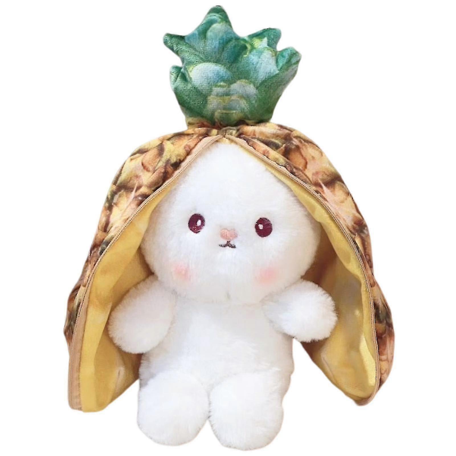 18cm Rabbit Plush Toy with Zipper Watermelon Pineapple Kiwi Fruit ...