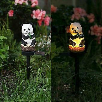 Solar Night Lights Little Panda Shape Solar-Powered Lawn Lamp, Resin ...