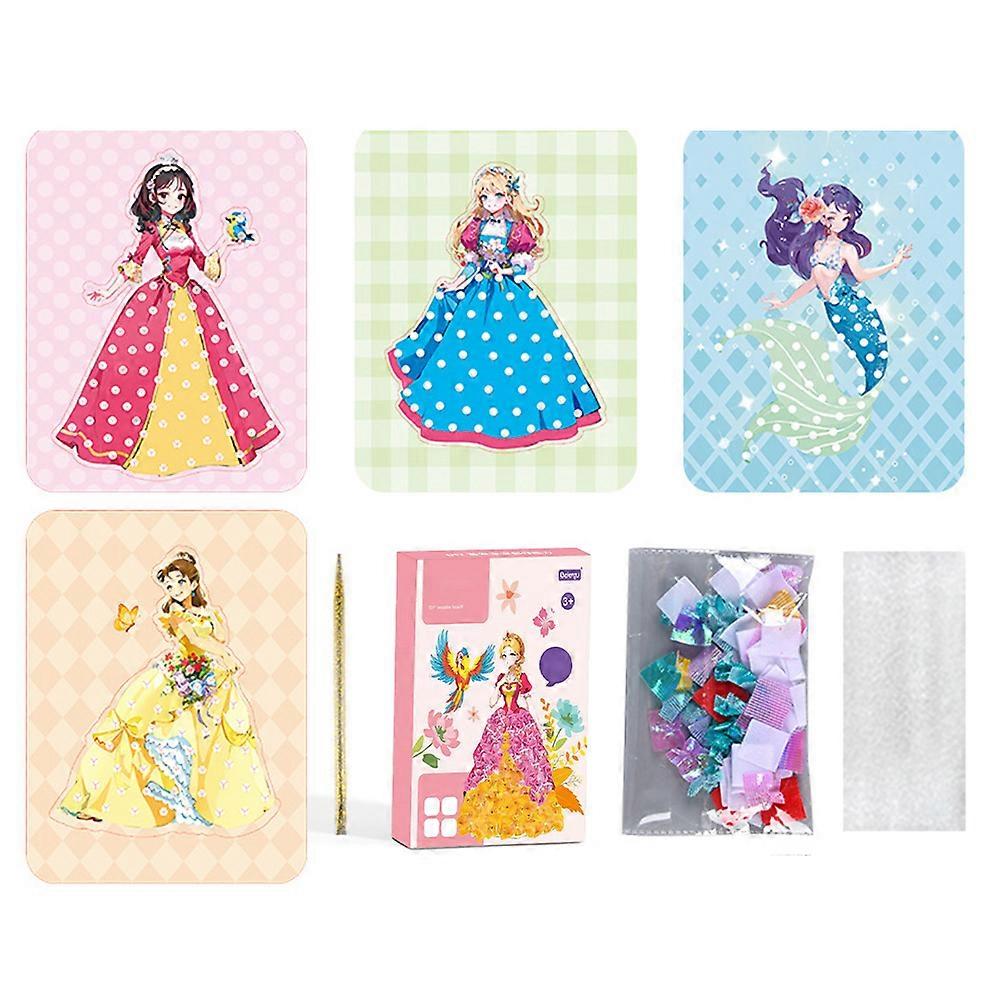 Creative Poke Art Fabric Puzzle Puncture Painting, 4 Sheets DIY Poking ...