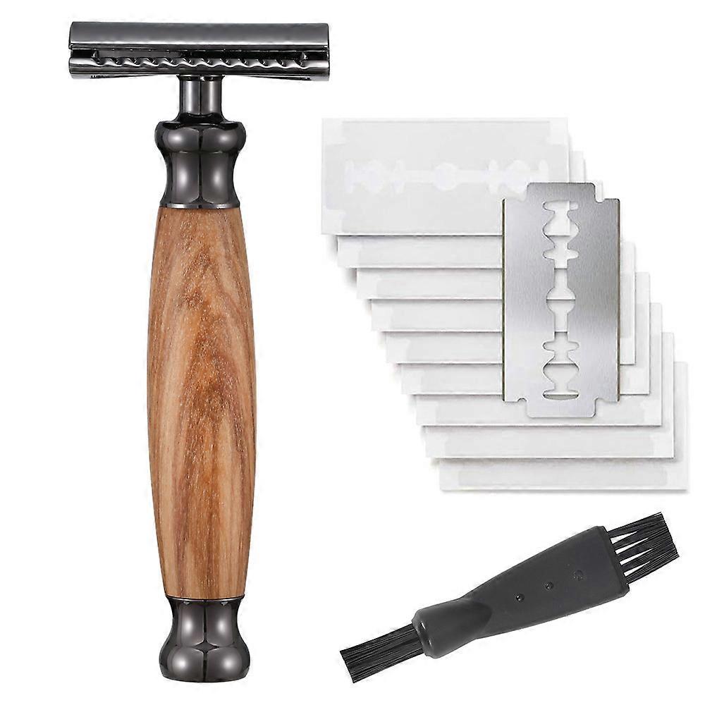 Eco-friendly double-edged safety razor with natural bamboo handle -GSL ...