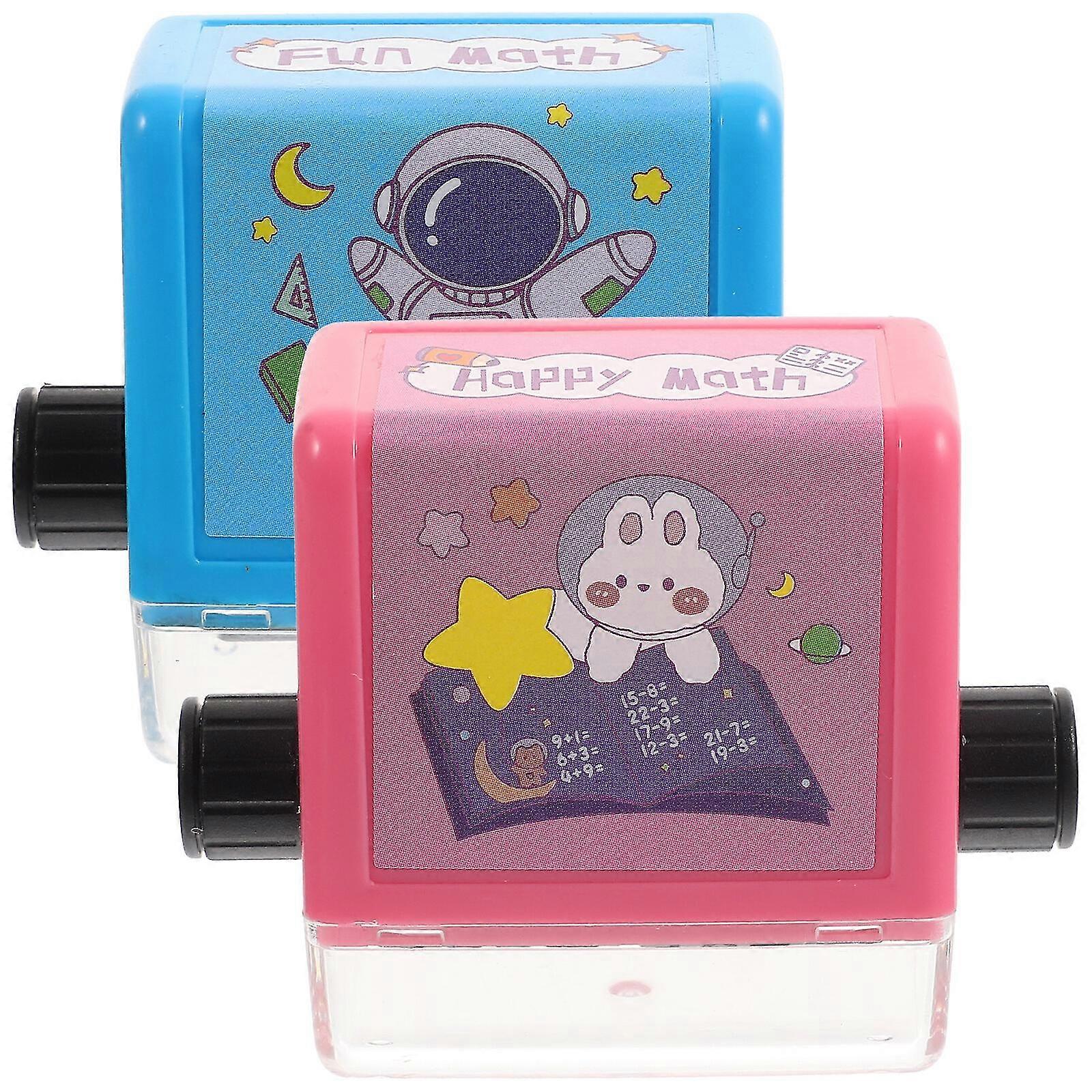 2 Sets Of Math Roller Stamp Students Learning Math Stamp Multiplication ...