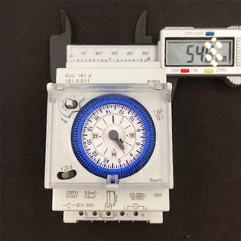 Analog Mechanical Timer Switch 110V-220V 24 hours Daily Programmable 15min Setting Time Switch ...