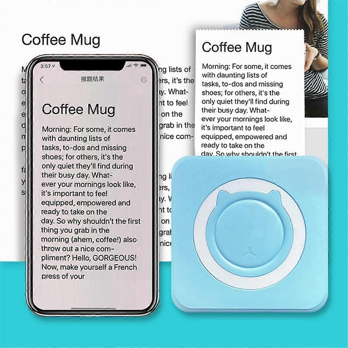 Mini Label Printer Thermal Portable Printer Inkless Sticker Paper ...