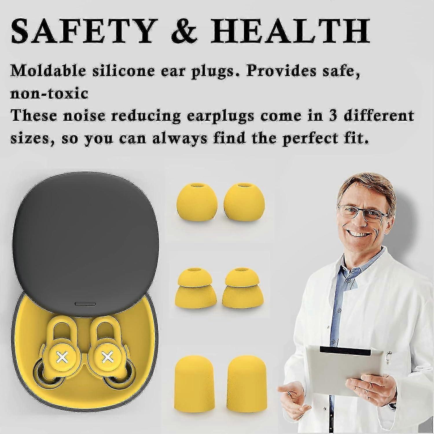 Ear Plug For 40db Noise Cancelling Earbuds, Soft Silicone Earplug For ...