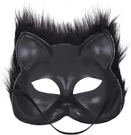 Plush Cat Fox Mask, Therian Masks, Realistic Cat Masks, Half Face ...