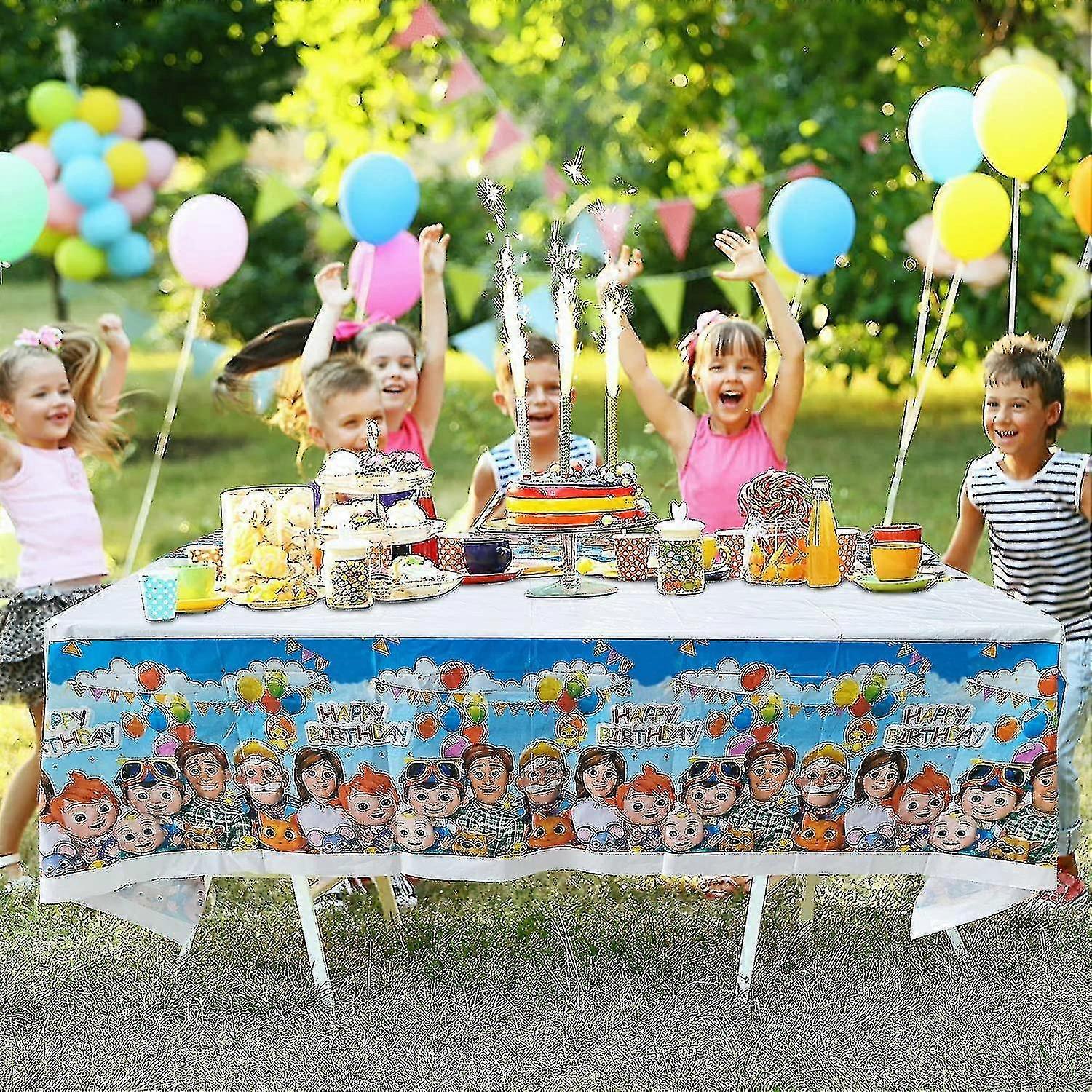 2 Pcs Coco-melon Tablecloth Cartoon Coco-melon Table Cloths For Parties ...