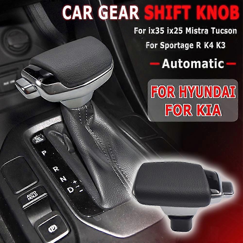 Leather Automatic Stick Gear Shift Knob Lever Shifter For Hyundai Ix35 ...