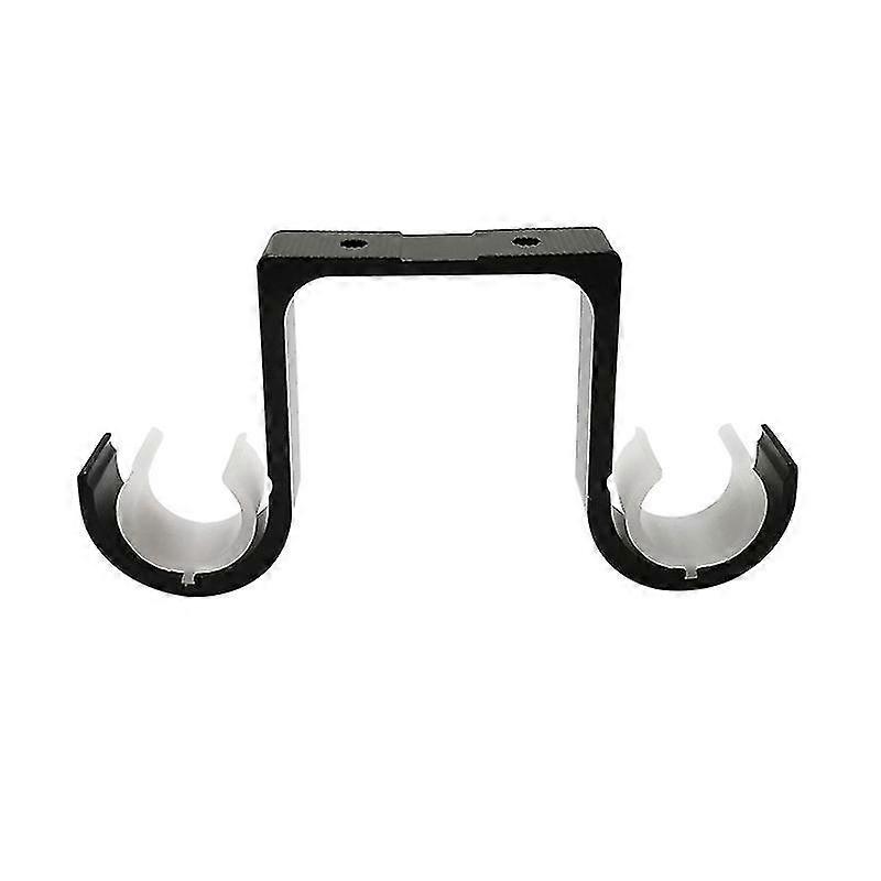 2 Ceiling Brackets Black Double Bracket Aluminum Alloy Curtain Rod Bracket Curtain Rod Bracket ...
