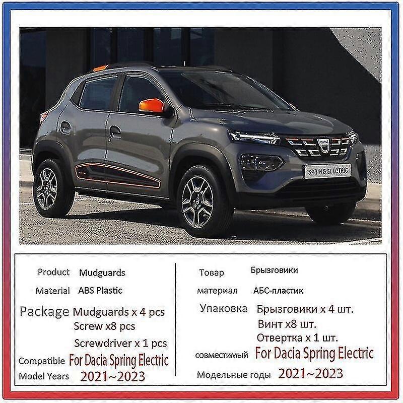 Car Mudguards For Dacia Spring Ev Electric 2022 2022 2023 Auto Flaps ...