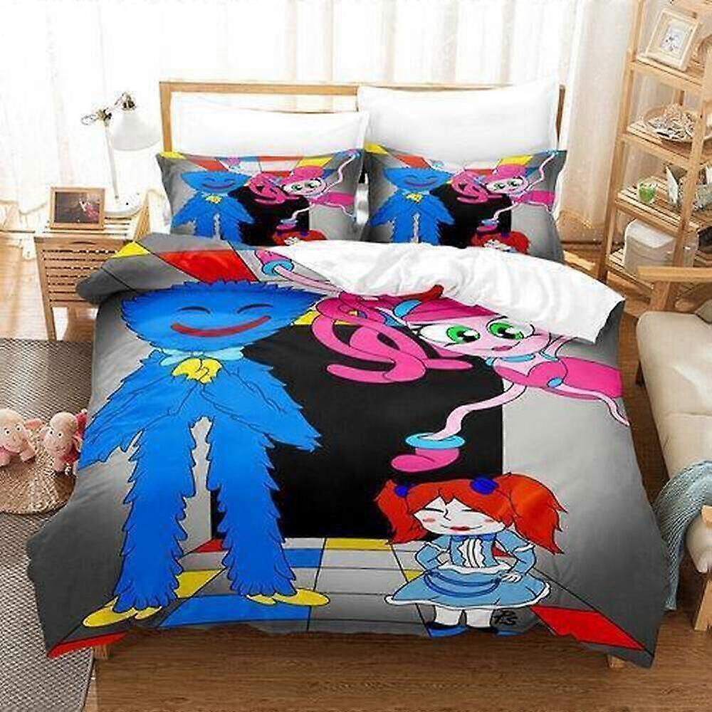 v4702 Bed Sheets Cartoon Rainbow Friends Duvet Cover Set Kids ...