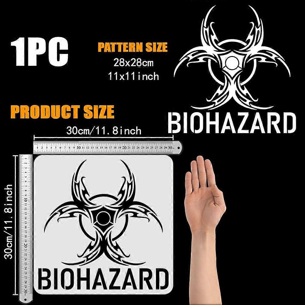Biohazard Symbol Painting Stencil 11.8x11.8inch Reusable Symbol Theme ...