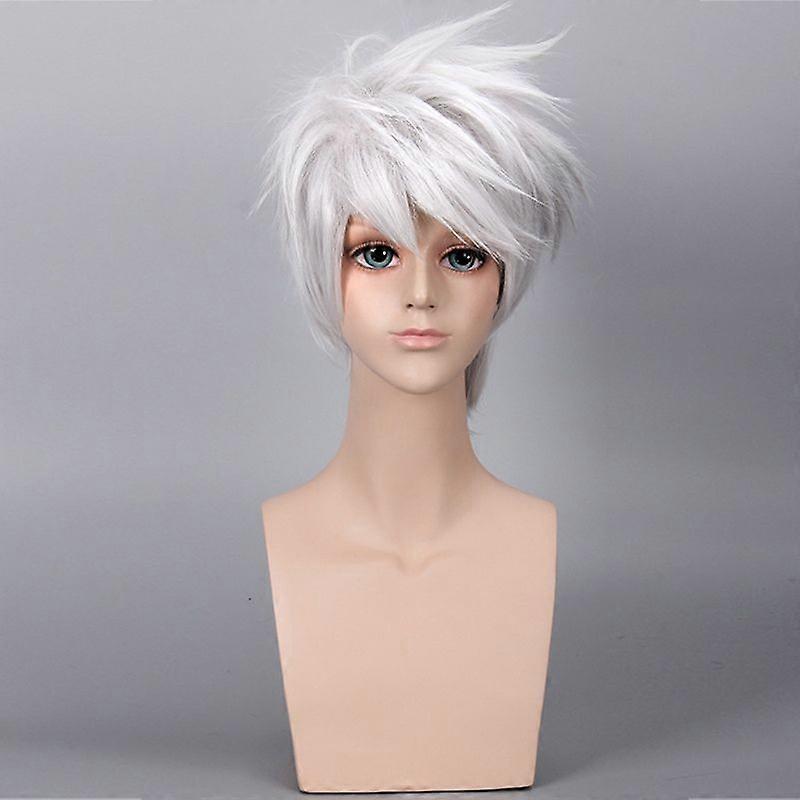 Anime Character Silver Hair Hatake Kakashi Cosplay Wig + Headband ...