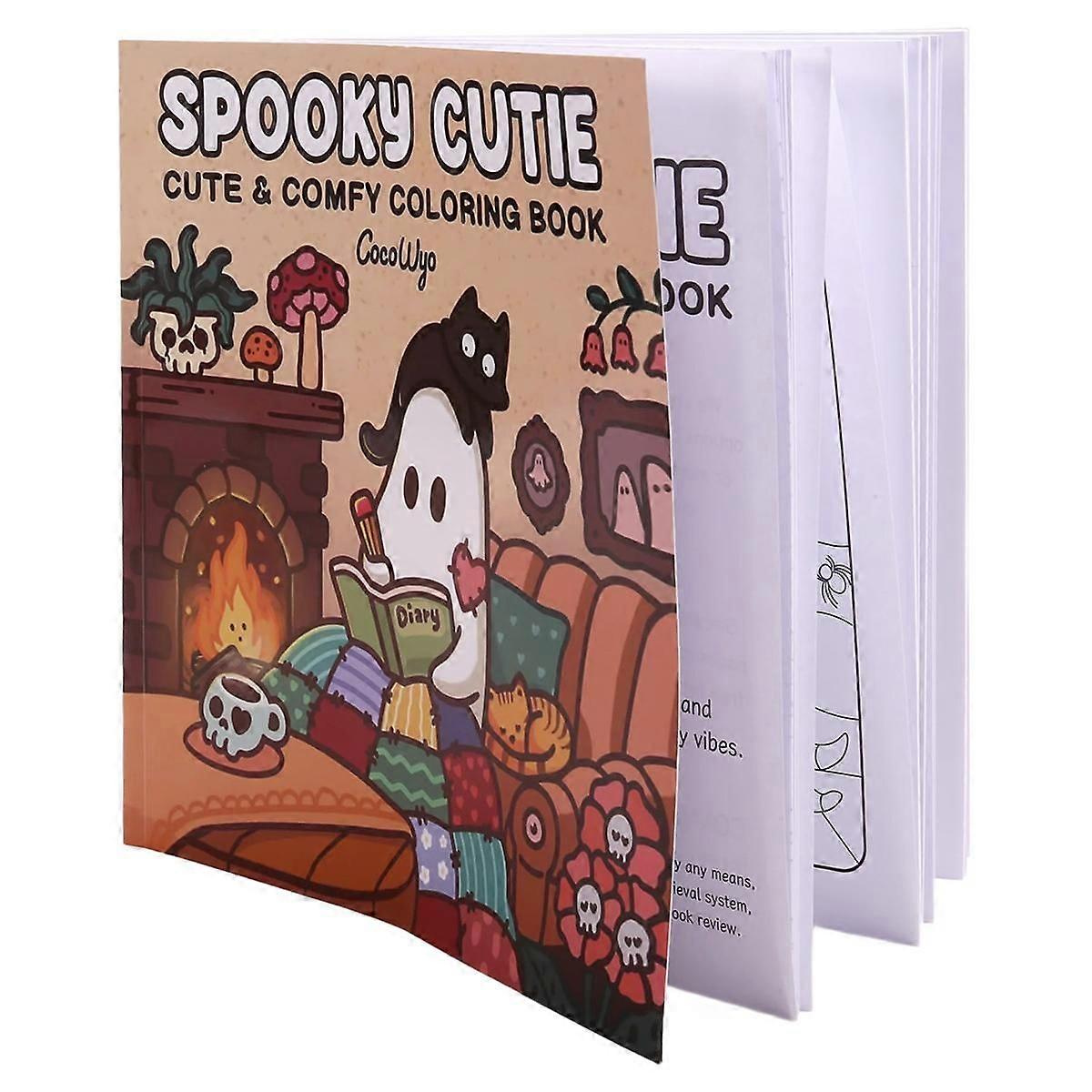 Spooky Cute Coloring Book for Adults & Teens Featuring Adorable Creepy ...