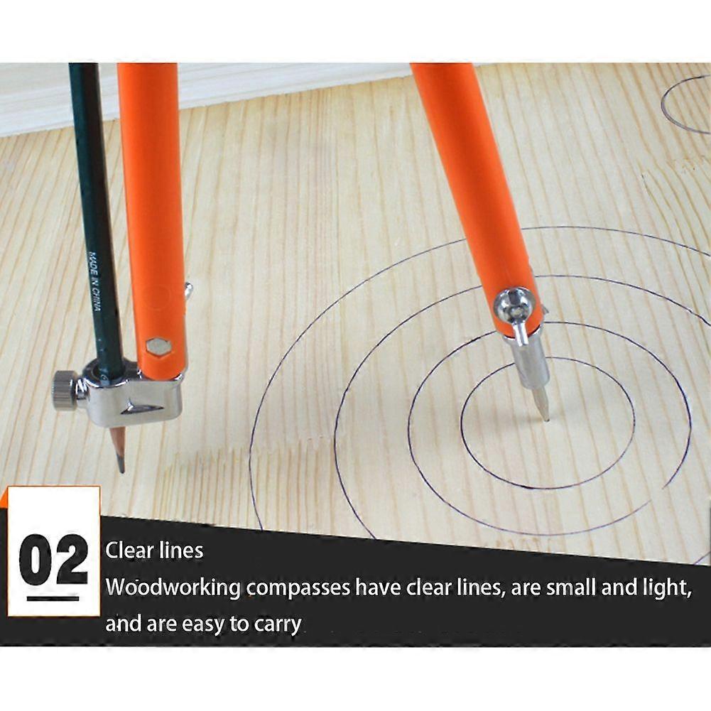 Carpenter Precision Pencil Compasses Large Diameter Adjustable Dividers ...