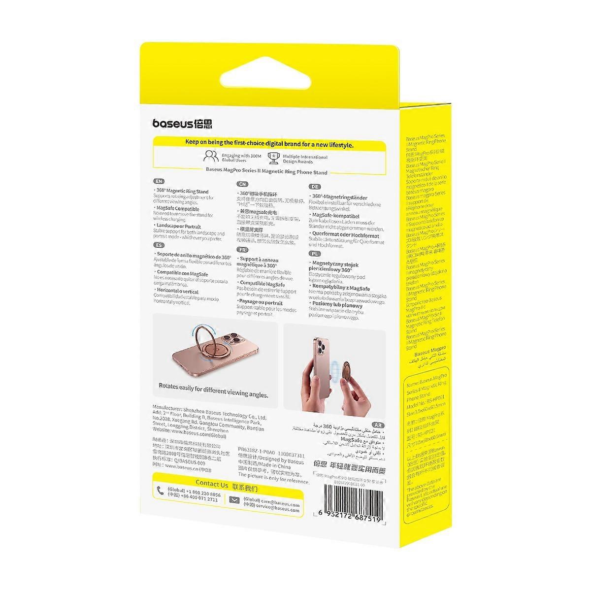 BASEUS MagPro Series II Magnetic Ring Phone Stand 360° Rotation ...