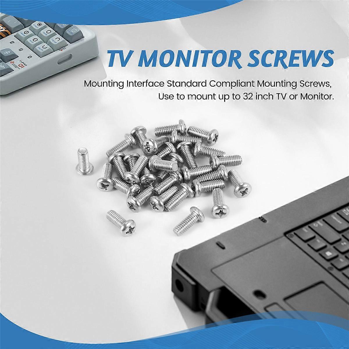 30 Pcs VESA TV LCD Monitor Mounting for PHILIPS Head Screws M4 X 10Mm ...