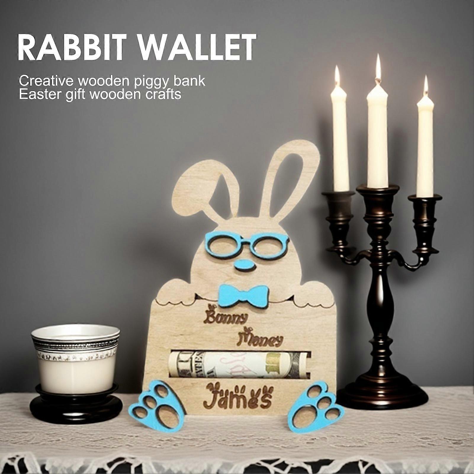 Easter Wooden Money Holder Charm Hanging Christmas Cash Gift Storage ...