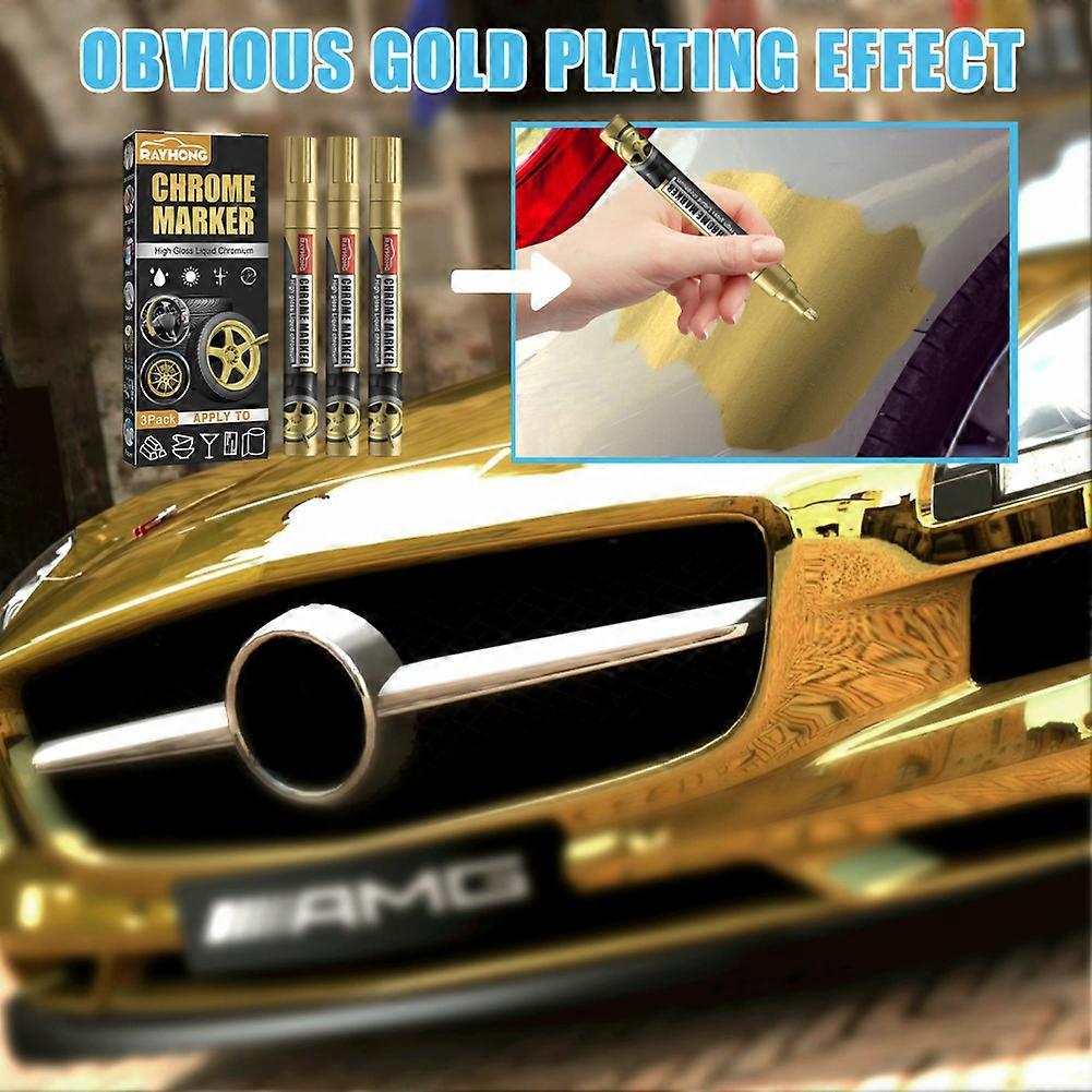 Metallic Liquid Chrome Mirror Finish Paint Pen Waterproof Art Marker ...