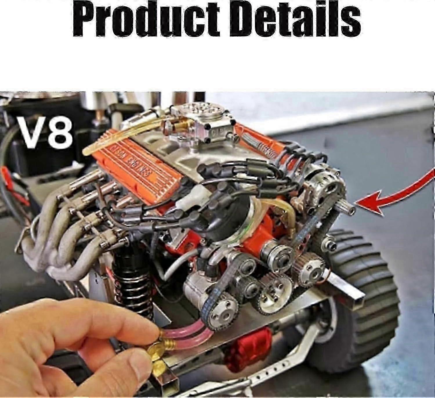 Cison V8 Engine Kit Gas, Gasoline OHV V8 SmallBlock Engine Model Kits ...