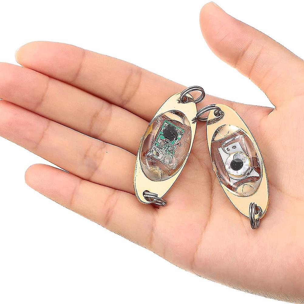 10 Pcs Led Fishing Lures Fishing Spoons Underwater Flasher Bass Halibut ...