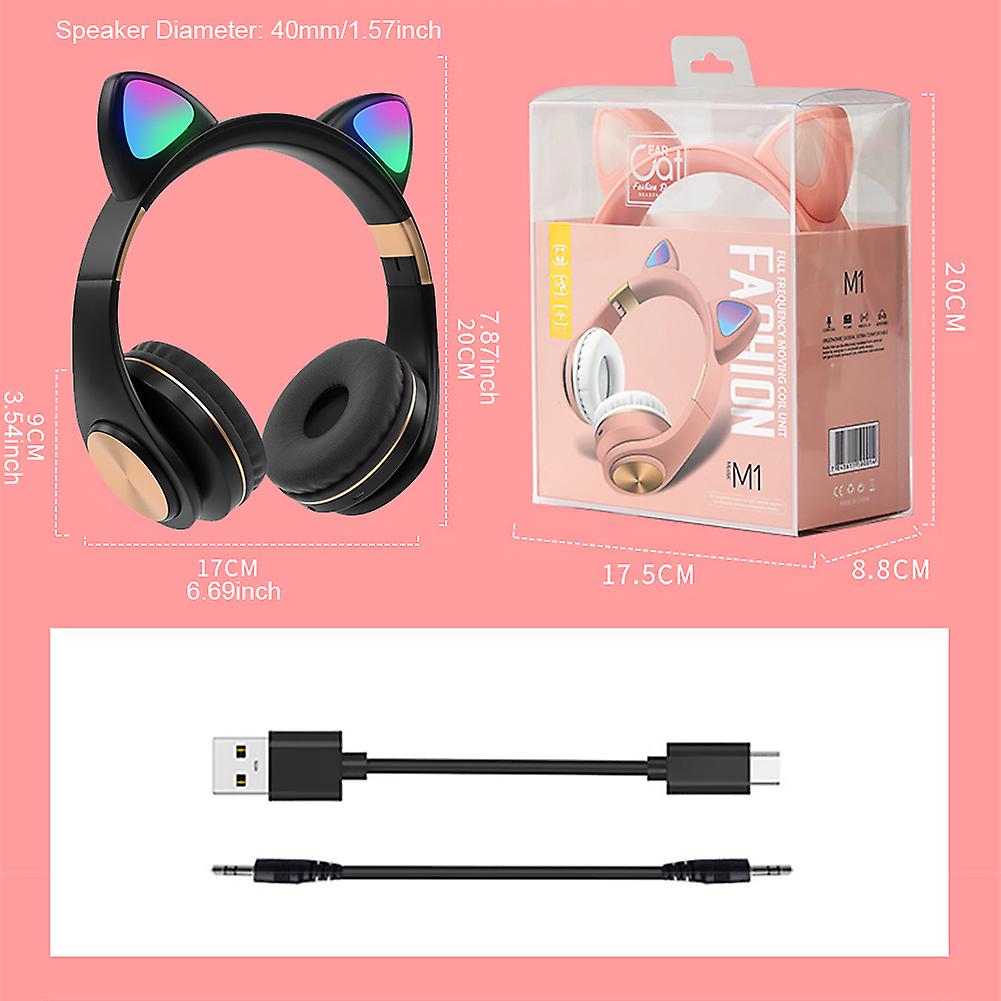 Wireless Bluetooth Headset Noise Cancelling Cat Ear Gift Gaming With ...