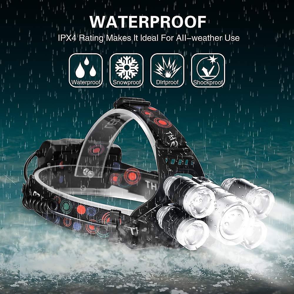 Headlamp 12000 Lumens Super Bright Led Work Headlamp, The Brightest Usb ...