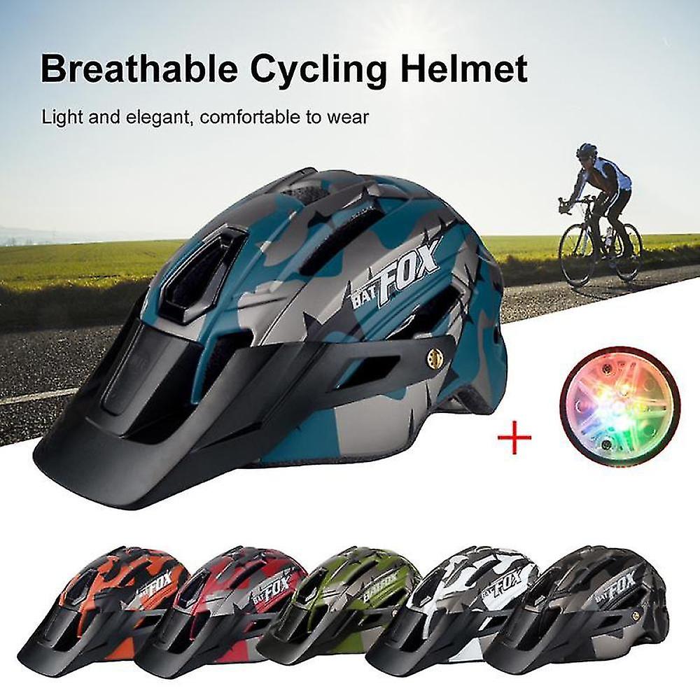 Bat Fox Mtb Cycling Helmet Integrated Adjustable Road Bicycle Helmet ...