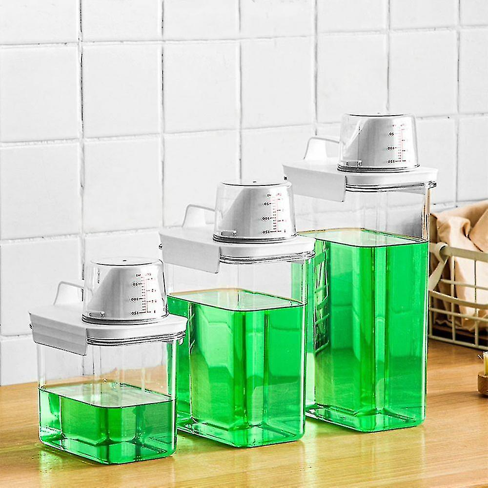 Clear Airtight Laundry Detergent Powder Container - Powder Storage Box ...