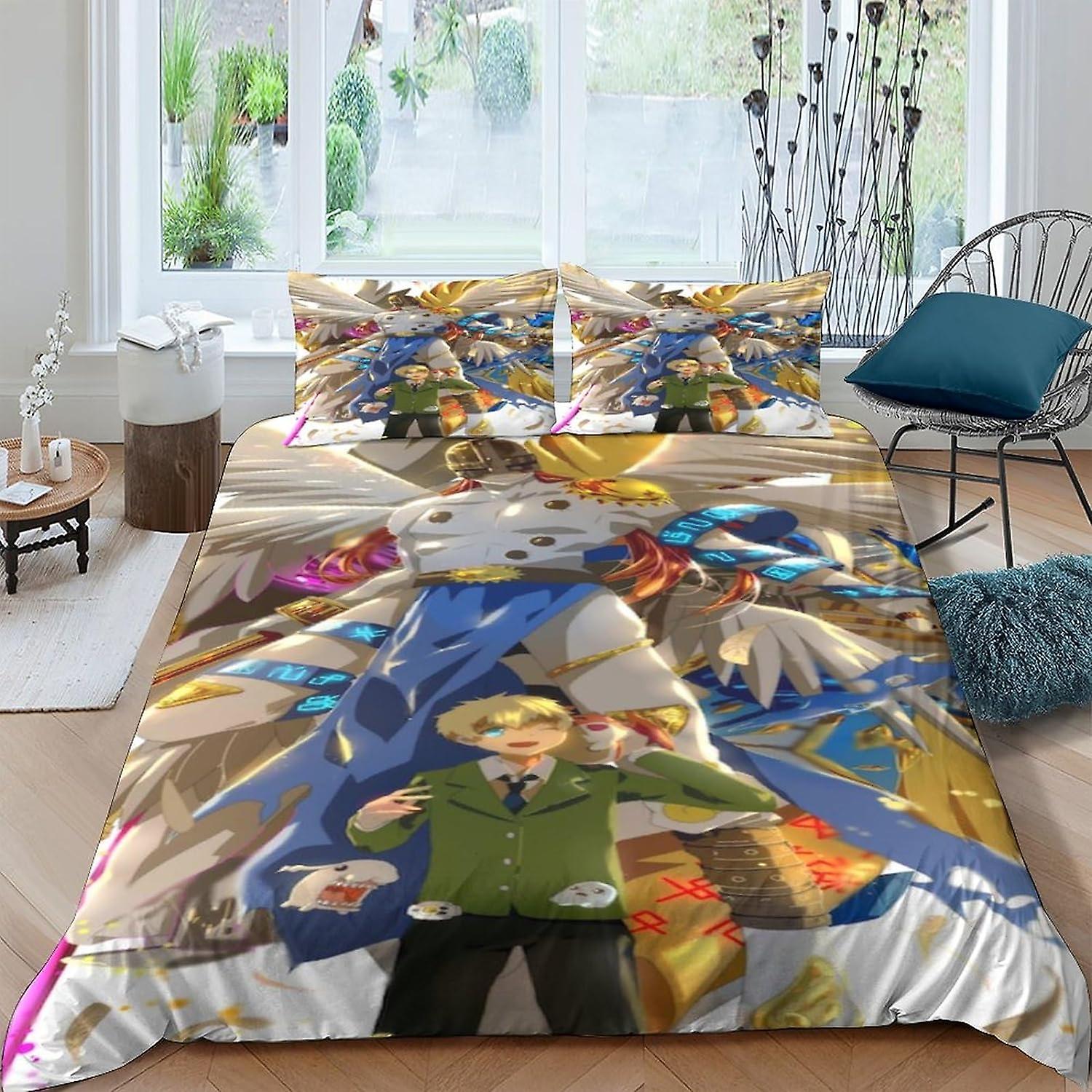 EKENOZ Digimon Duvet Cover with Pillowcases 3D Printed Bedding Set ...
